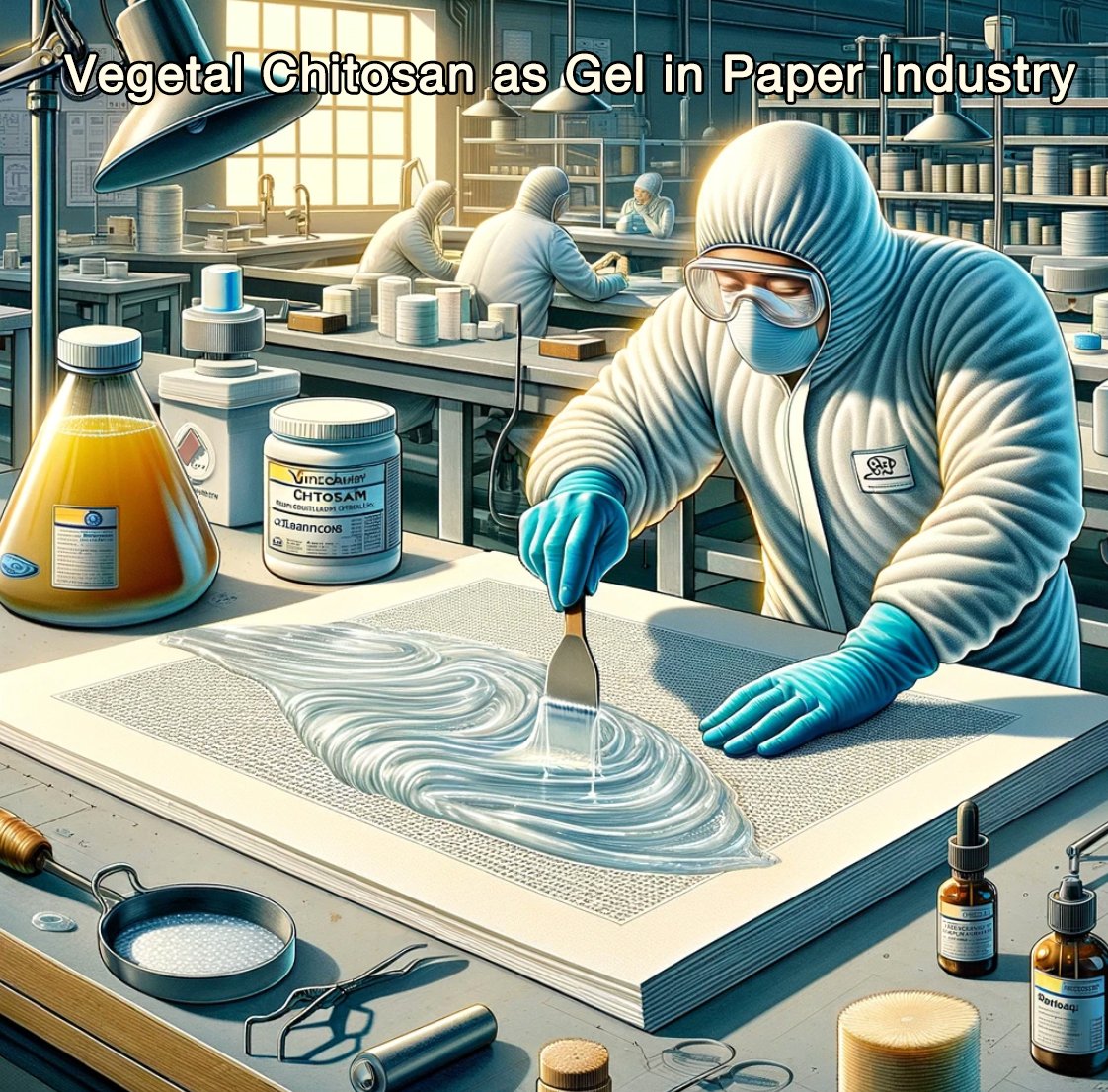 vegetal chitosan for paper industry