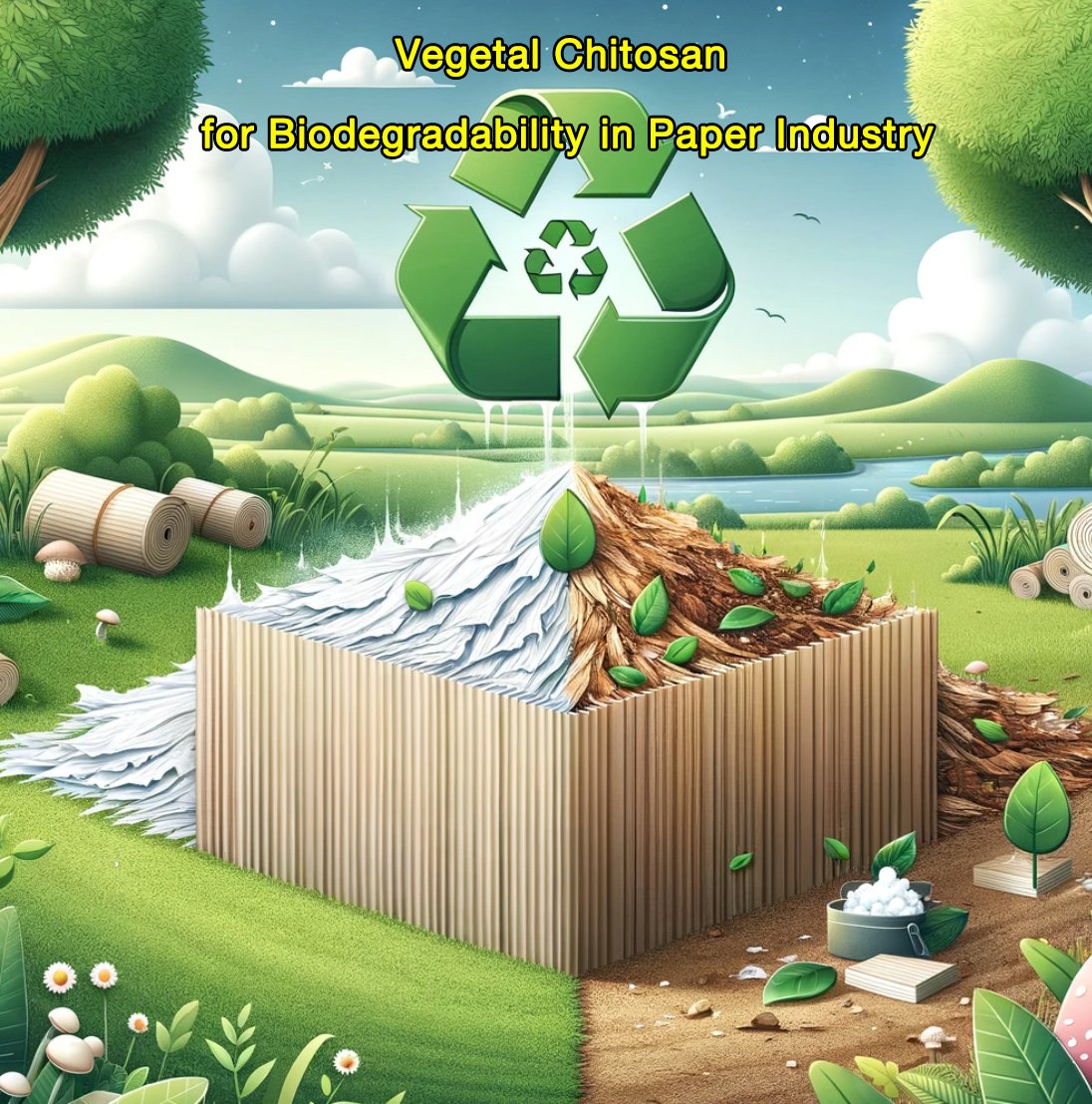 vegetal chitosan for paper industry