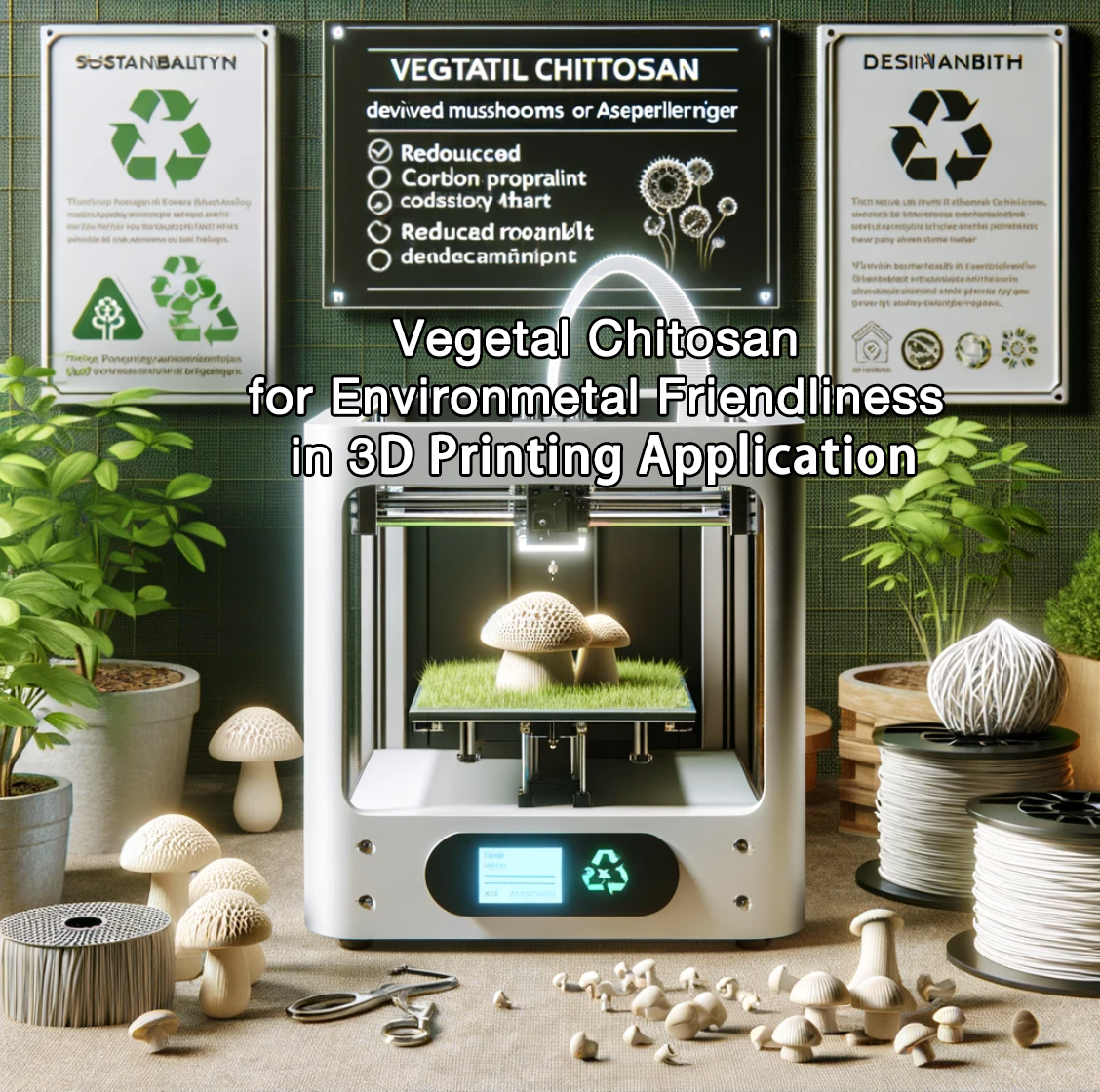 Vegetal chitosan for 3D Printing